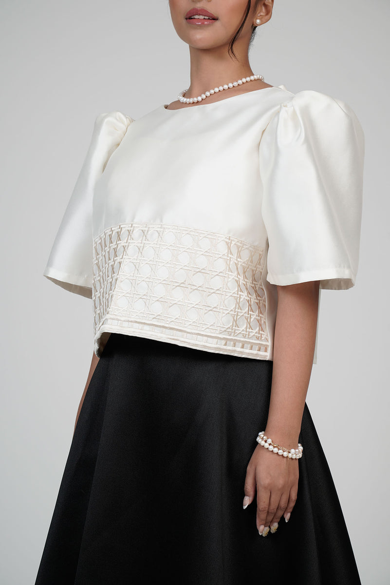 Women's Solihiya Embroidered Puff Top | Kultura Filipino – Kultura Filipino | Support Local