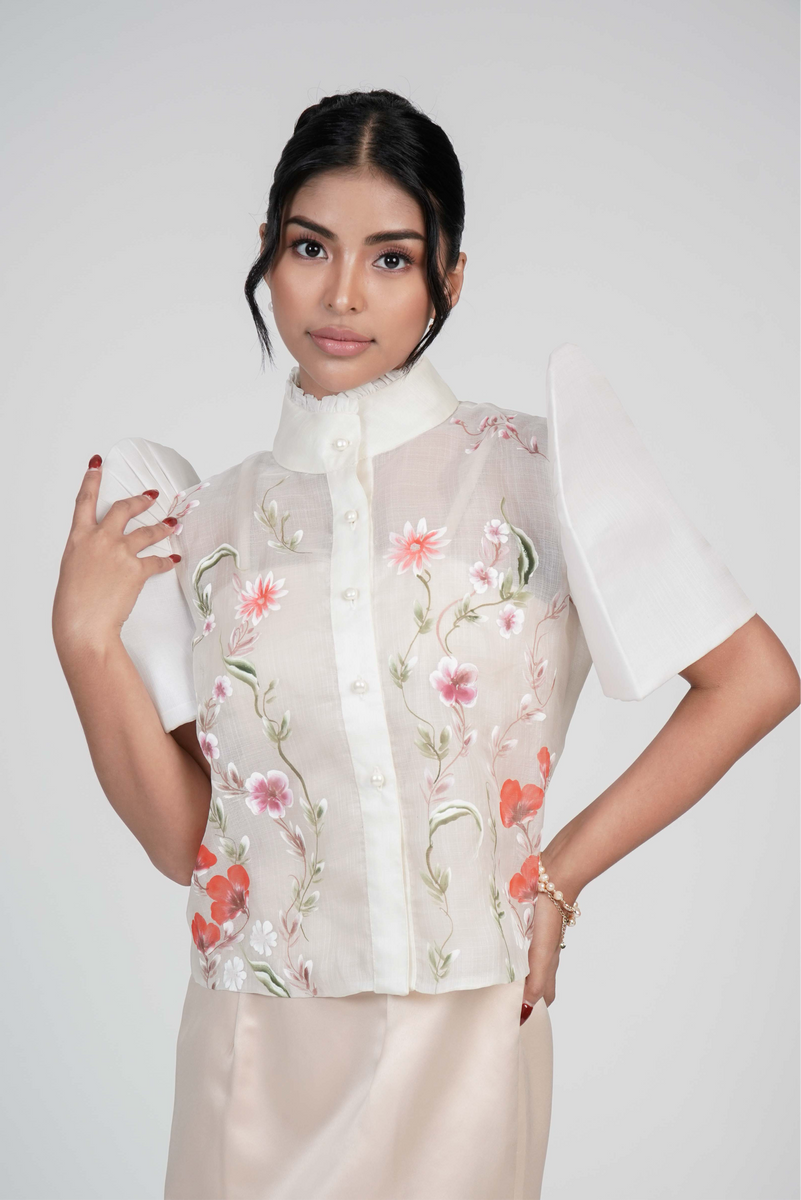 Women's Hand-Painted Floral Cocoon Barong – Kultura Filipino | Support ...