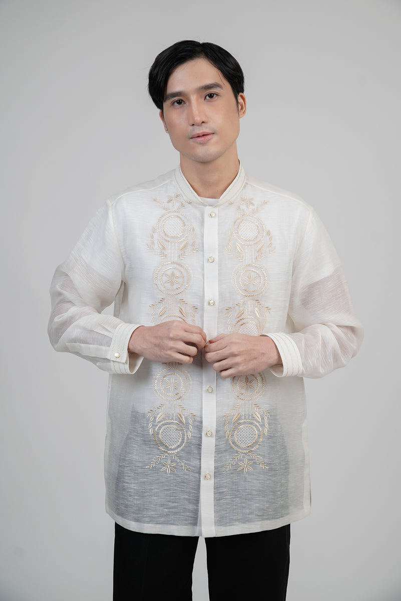 Men's Linen Silk Selestino Barong Filipino | Kultura Filipino – Kultura ...