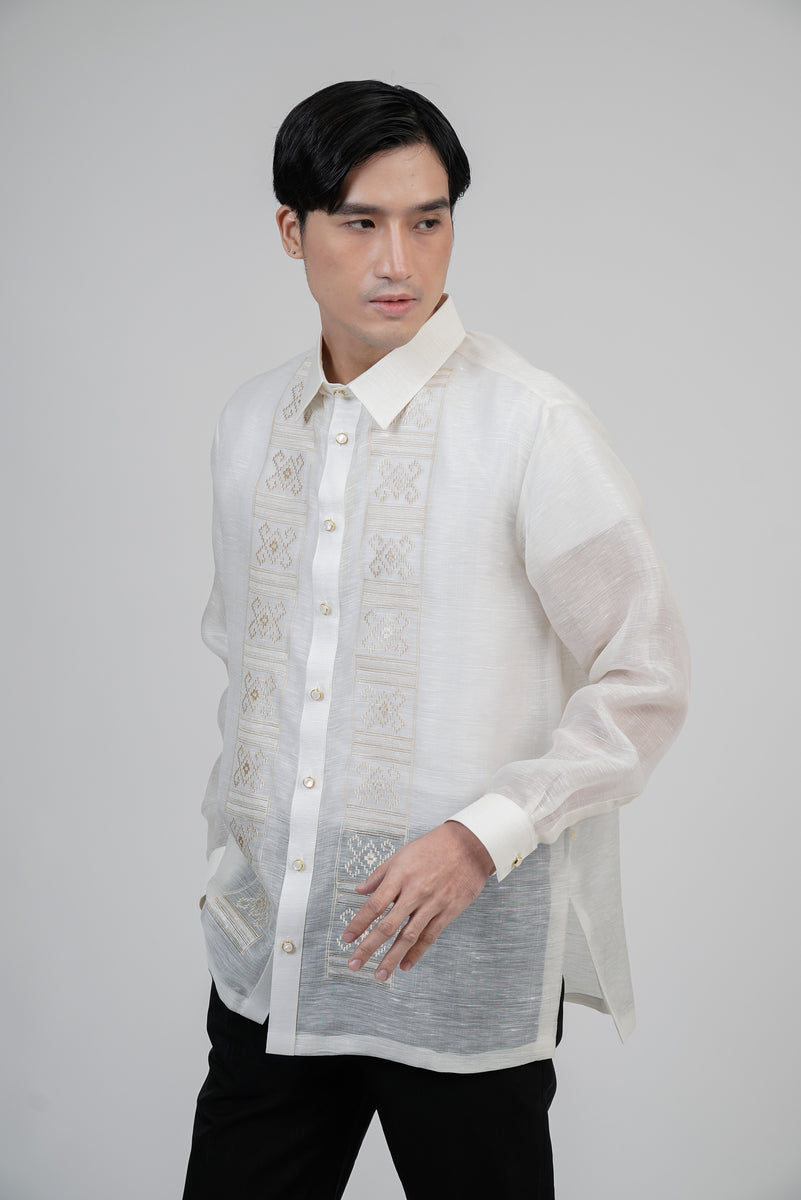Men's Linen Silk Pancho Barong Filipino | Kultura Filipino – Kultura ...