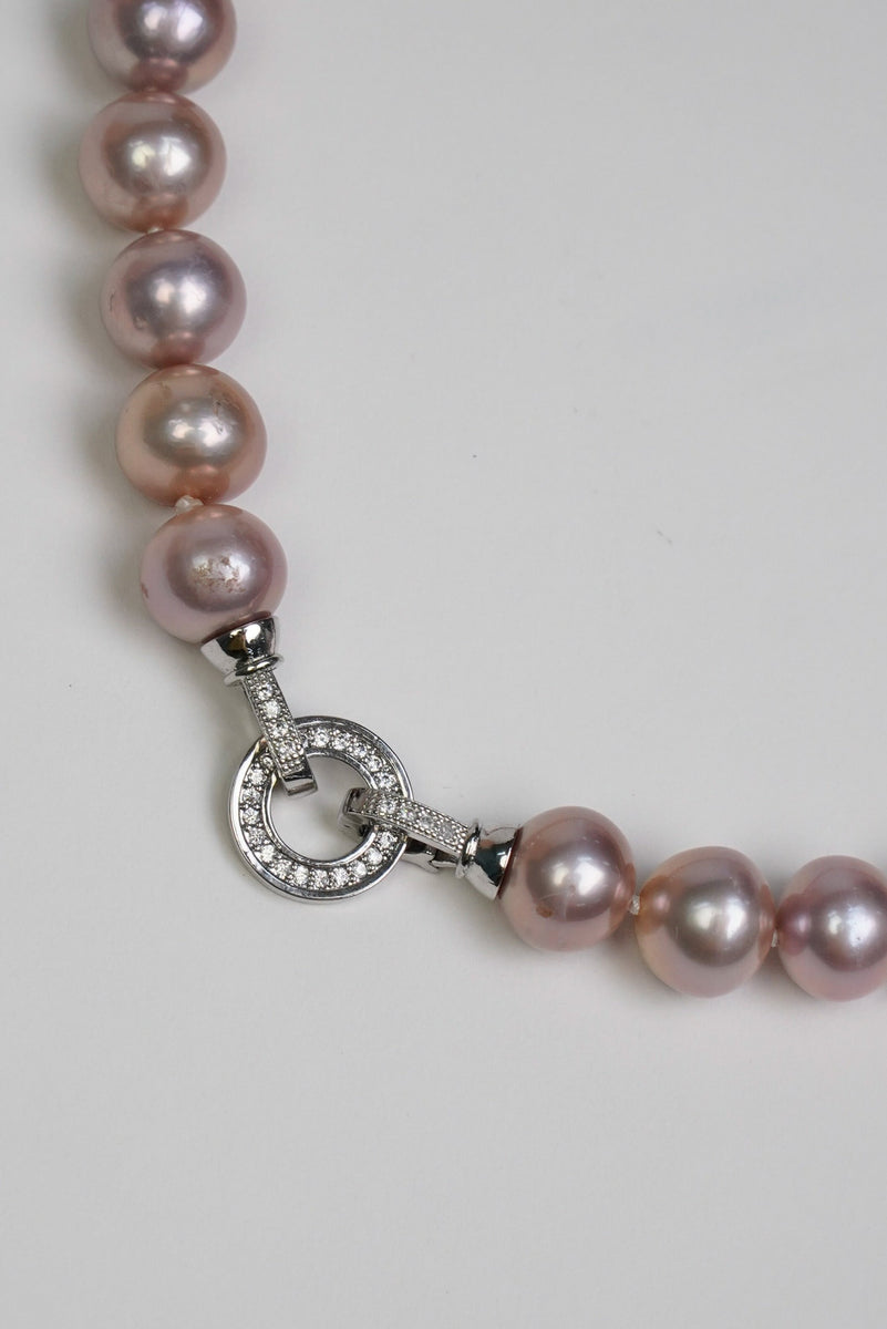 High Quality Freshwater Pearl Necklace in Peach 17mm | Kultura Filipino ...