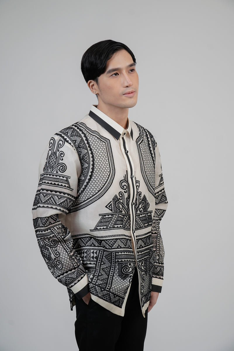 Men's Cocoon Burik Tattoo Inspired Barong | Kultura Filipino – Kultura ...