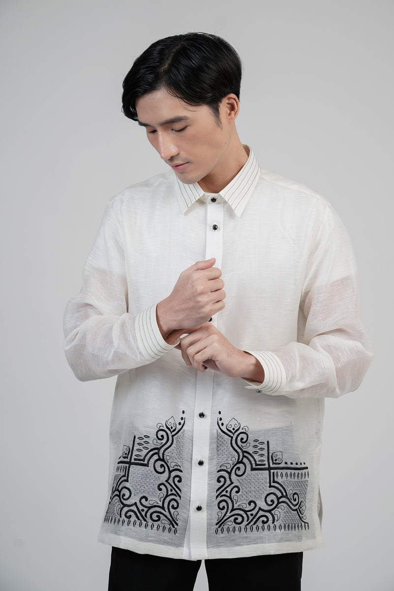 Men's Linen Silk Sanepa Barong Filipino | Kultura Filipino – Kultura ...