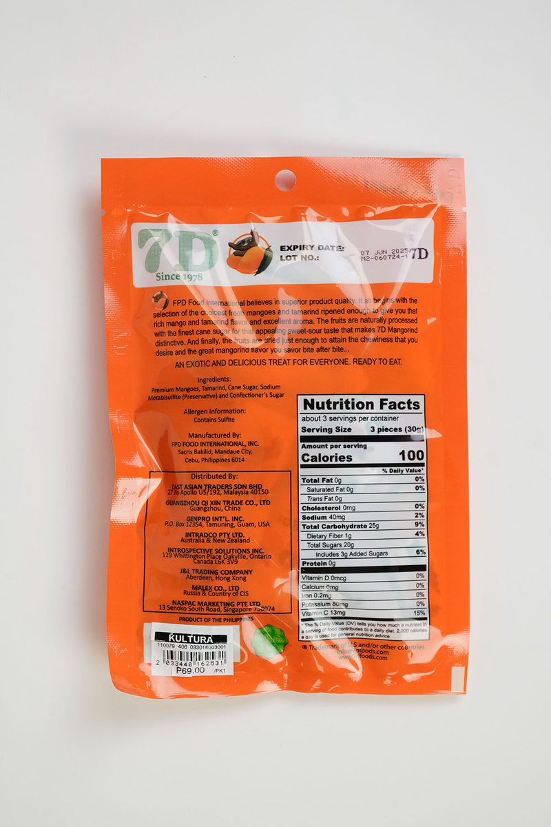 7D Dried Mangorind 90g | Kultura Filipino – Kultura Filipino | Support ...