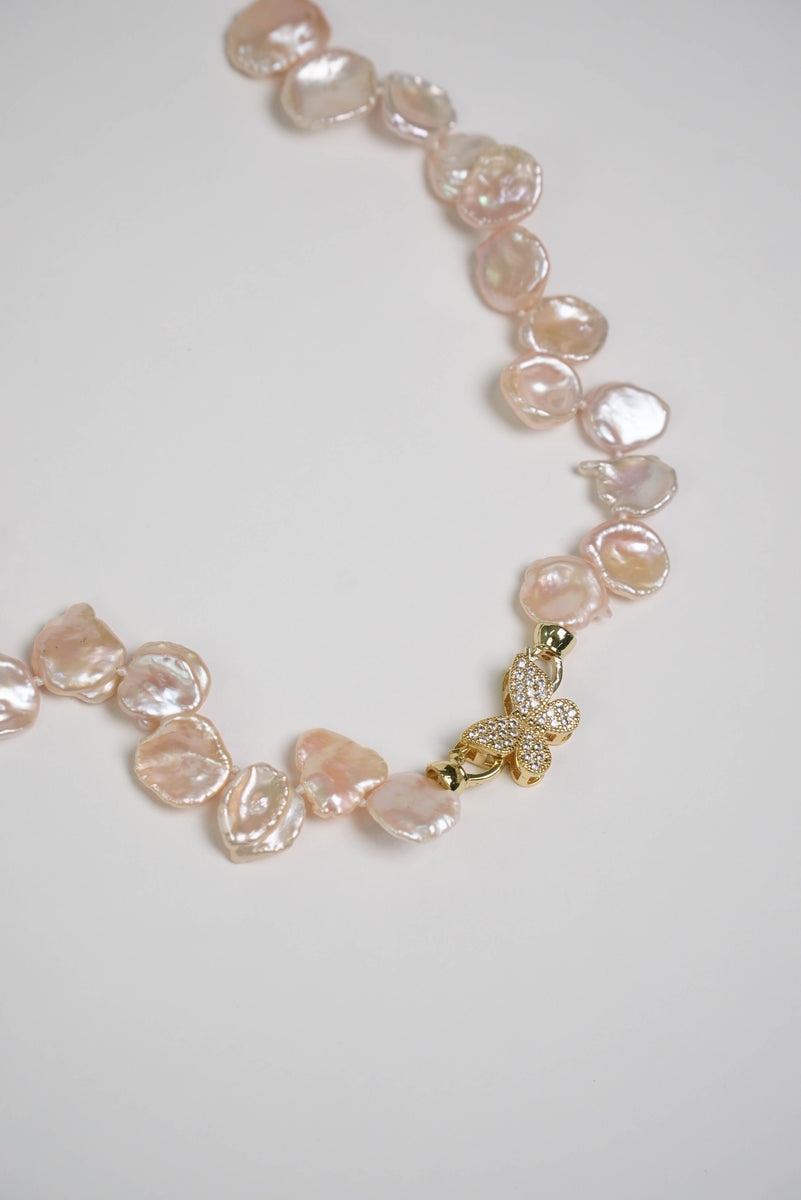 Round Pearl Necklace in Peach – Kultura Filipino | Support Local