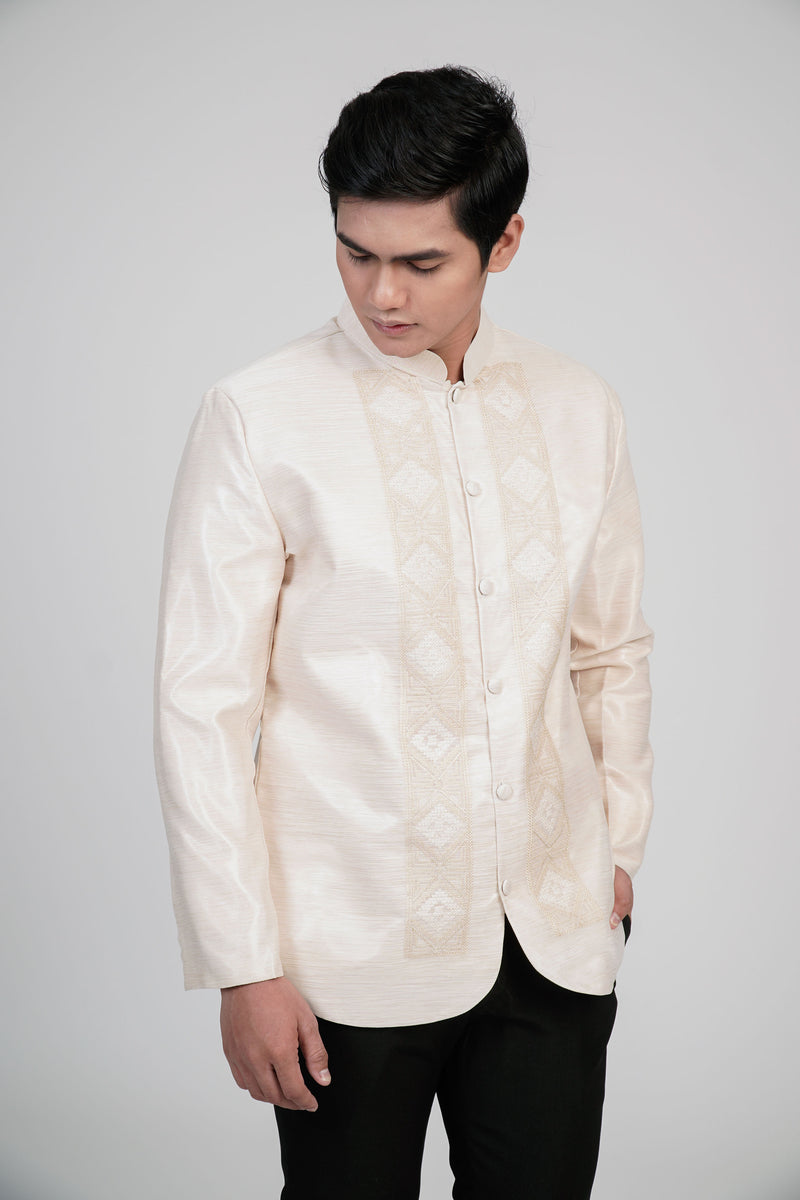 Men's Embroidered Piña Jusilin Coat Barong | Kultura Filipino – Kultura ...