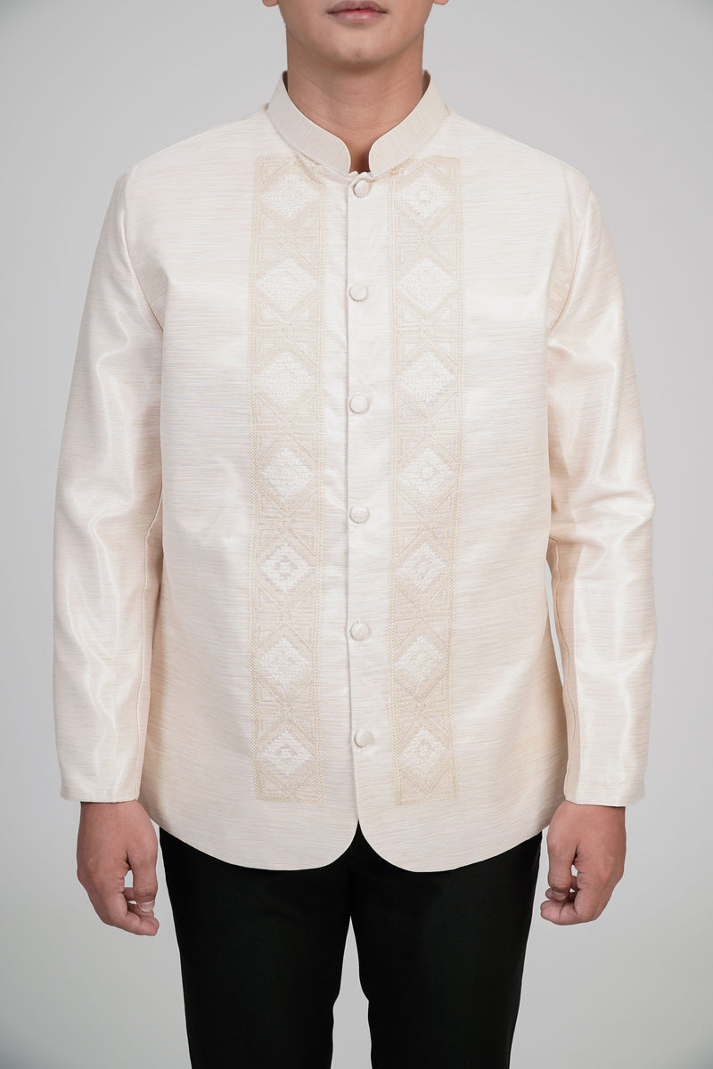 Men's Embroidered Piña Jusilin Coat Barong | Kultura Filipino – Kultura ...