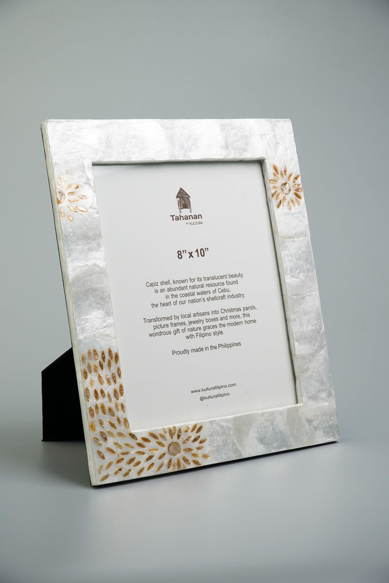 Capiz Picture Frame with Sunburst Design, White, 8x10 – Kultura ...