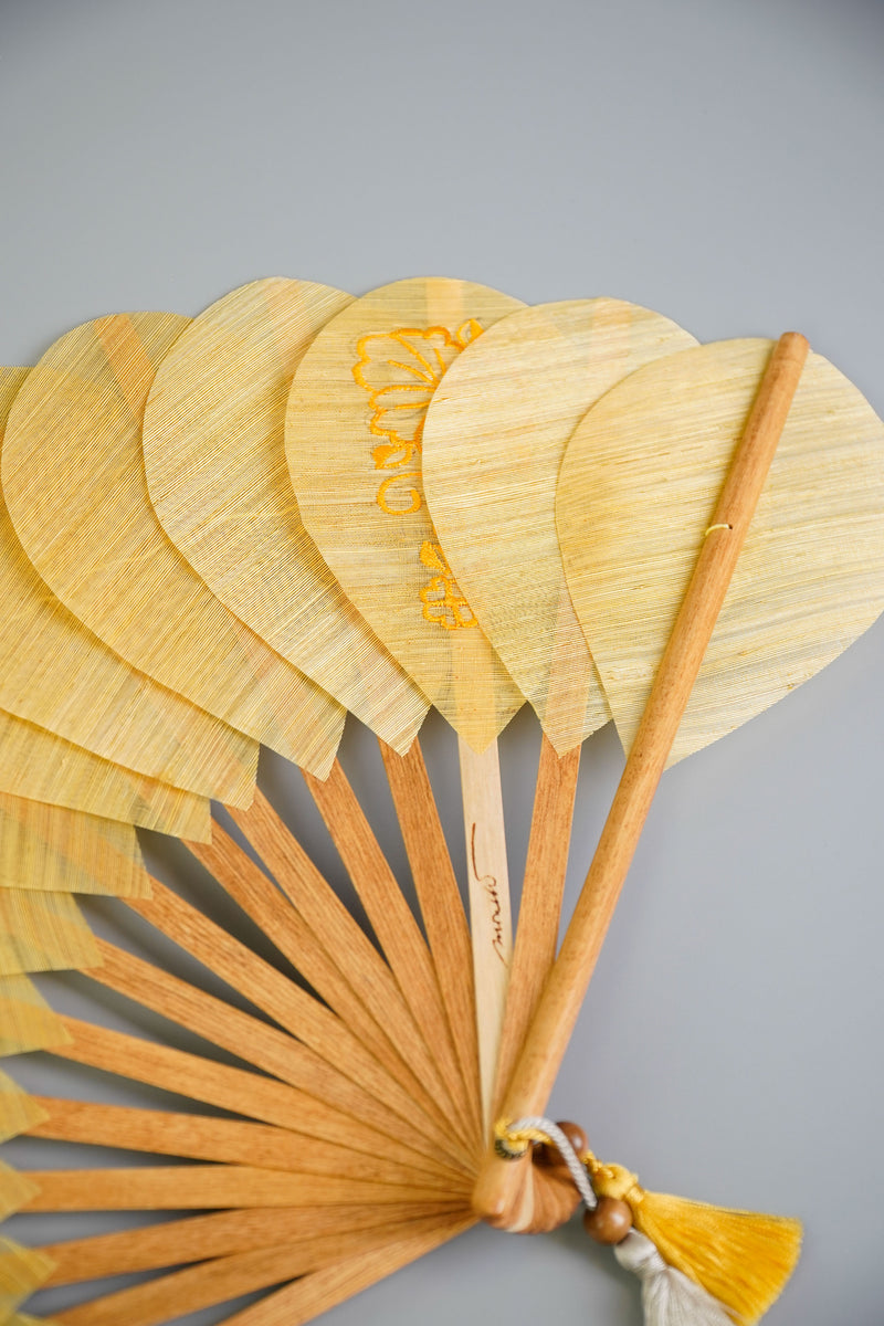 Petal Shaped Abaca Fan – Kultura Filipino | Support Local