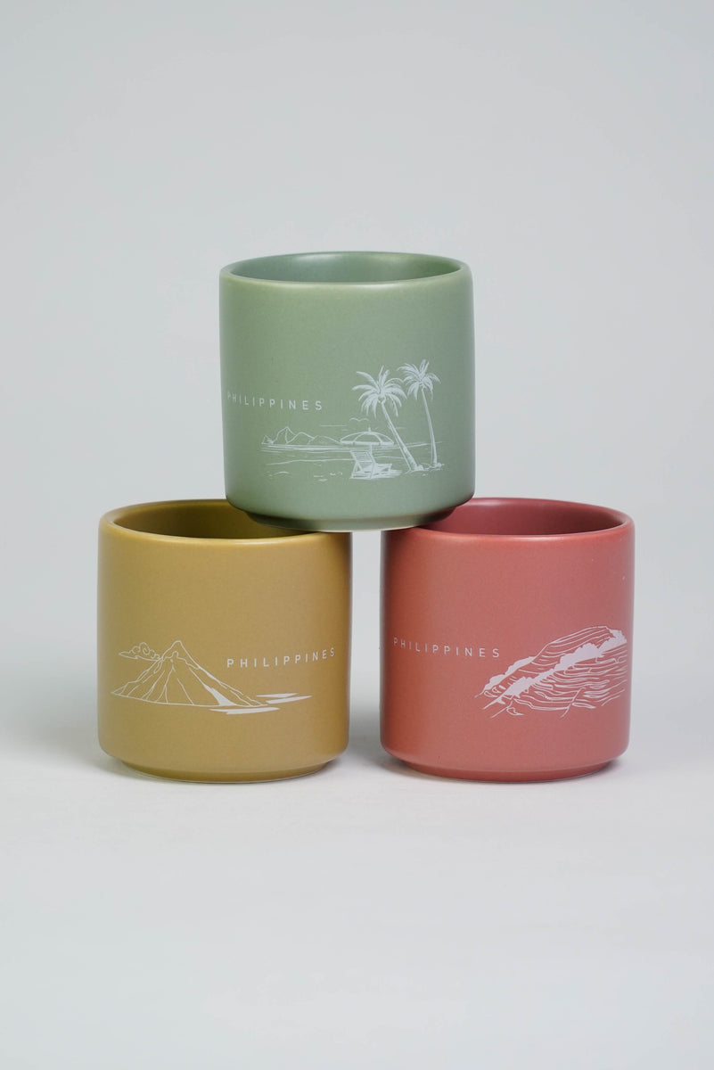 Philippine Landscape Sketch Tea Mugs Set of 3 – Kultura Filipino ...