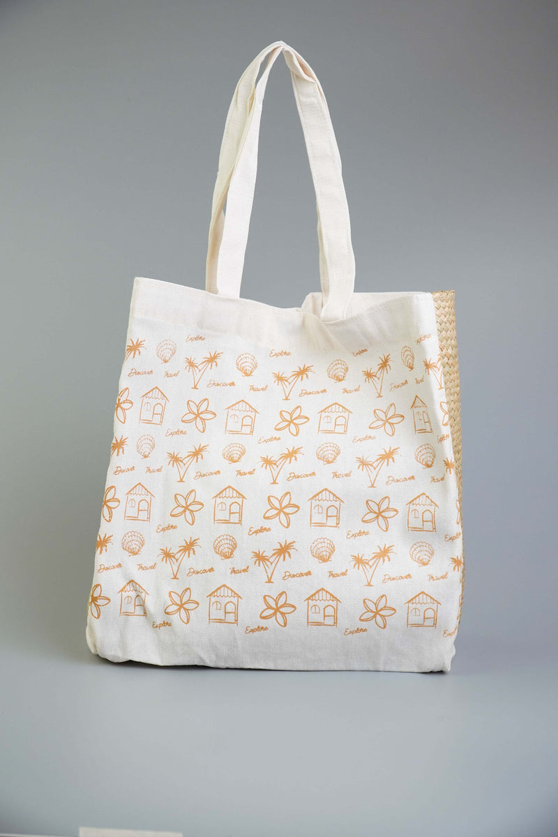 Explore,Travel and Discover Icon-Printed Tote Bag with Tikog – Kultura ...