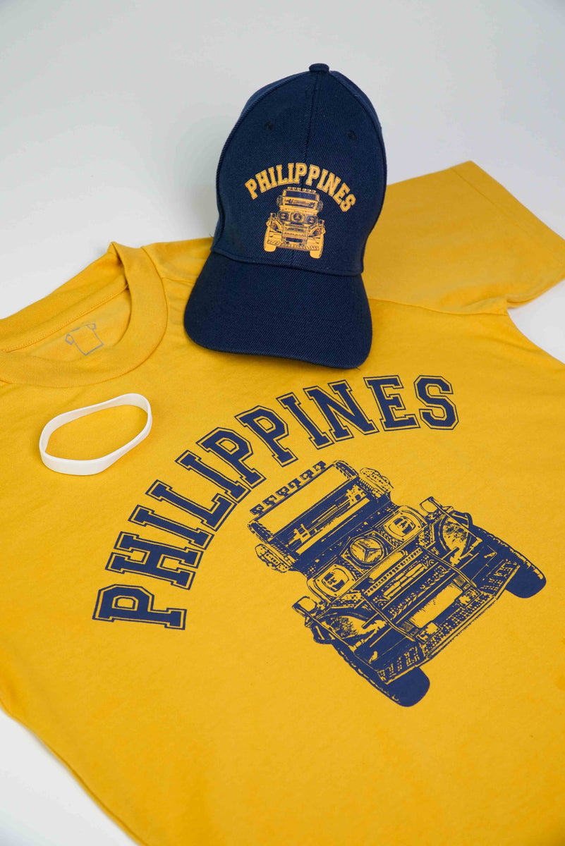 Cap and Shirt Set With Philippines Jeepney Script Print – Kultura ...