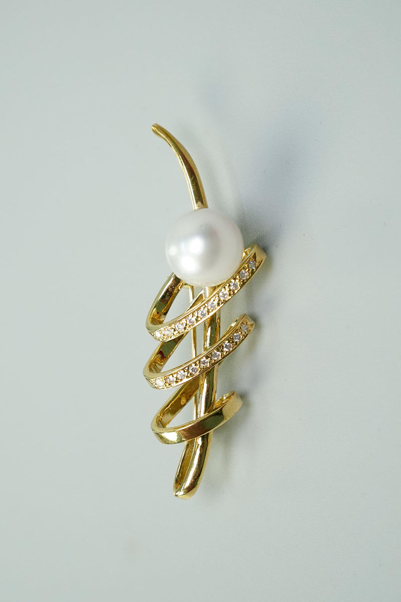 14K Microplated Brooch with Pearl – Kultura Filipino | Support Local
