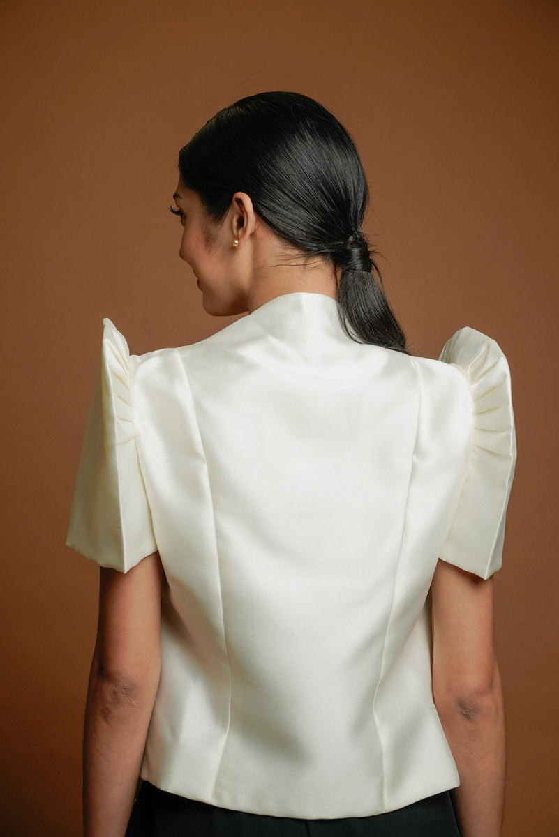 Women's Mikado Terno Sleeves Bolero in Natural – Kultura Filipino ...