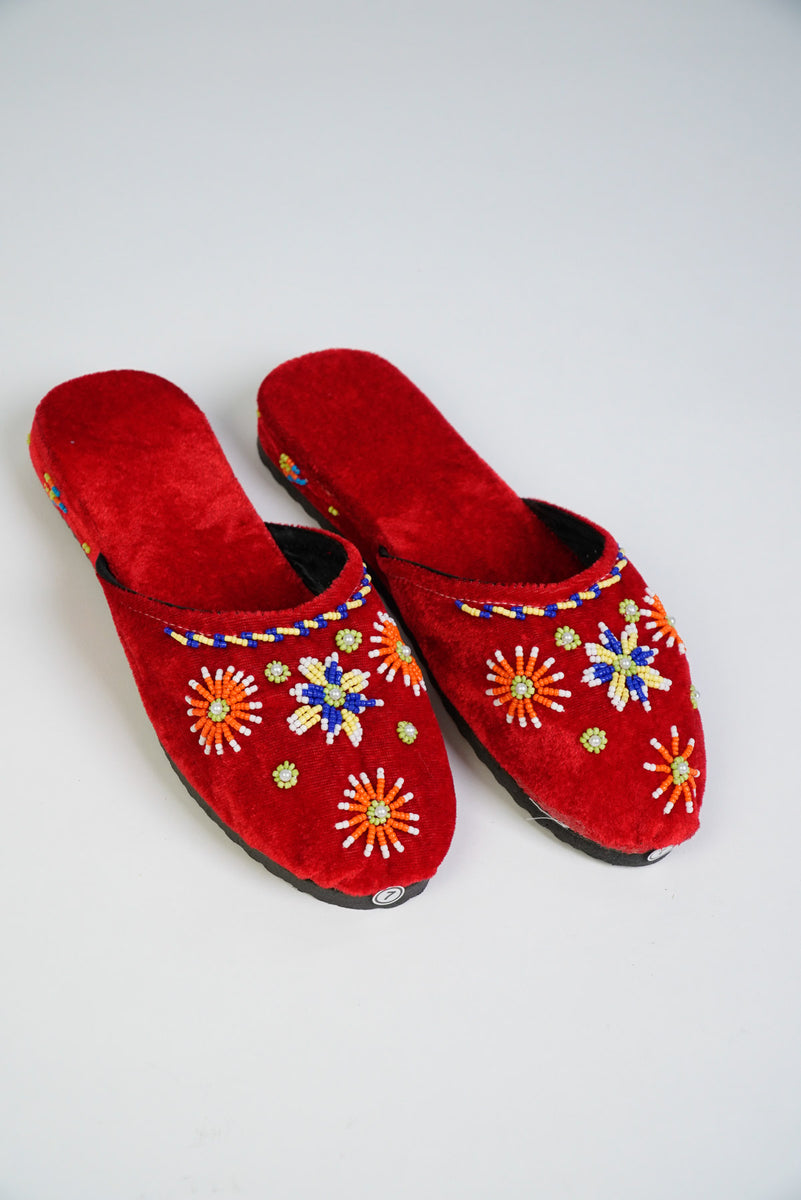 Alfombra Slippers with Beads – Kultura Filipino | Support Local