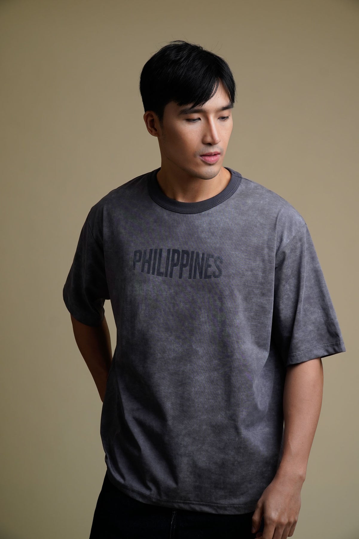 Athleisure Acid Dye T-shirt in Gray – Kultura Filipino | Support Local