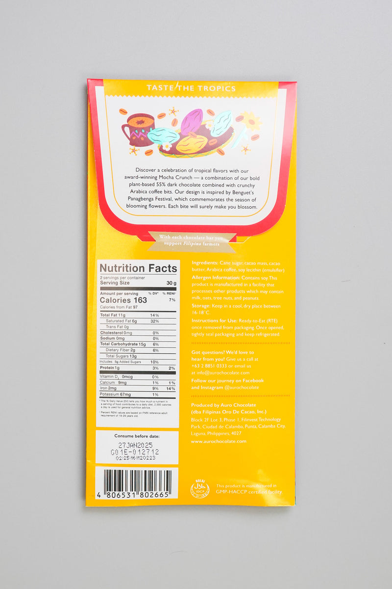 Auro Plant-based Chocolate in Mocha Crunch 60g – Kultura Filipino ...