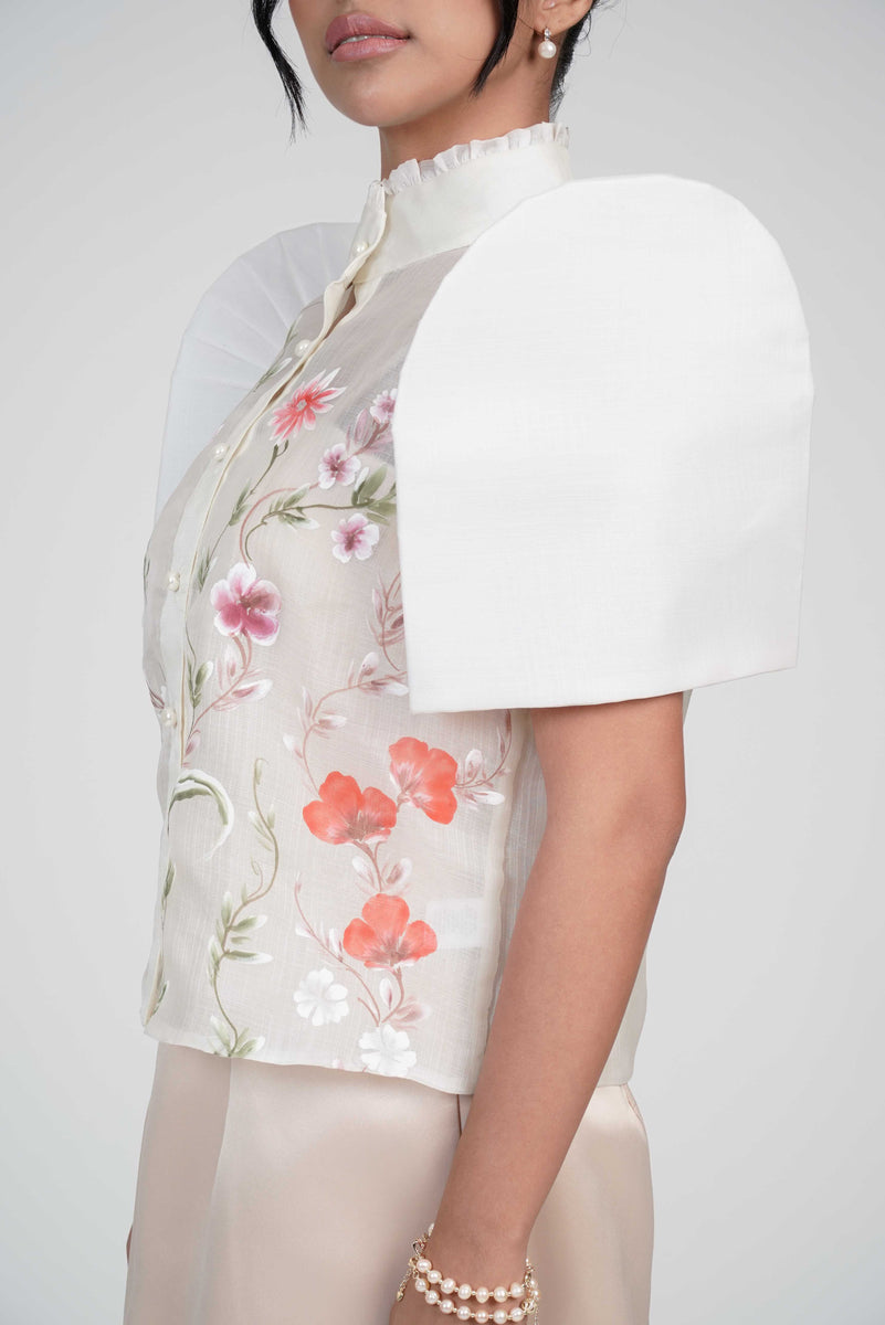Women's Hand-Painted Floral Cocoon Barong – Kultura Filipino | Support ...