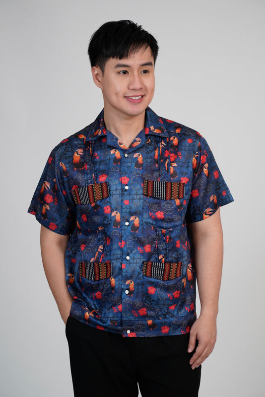 Men's Silk Mañigo Collared Polo with Kalaw Slub – Kultura Filipino ...