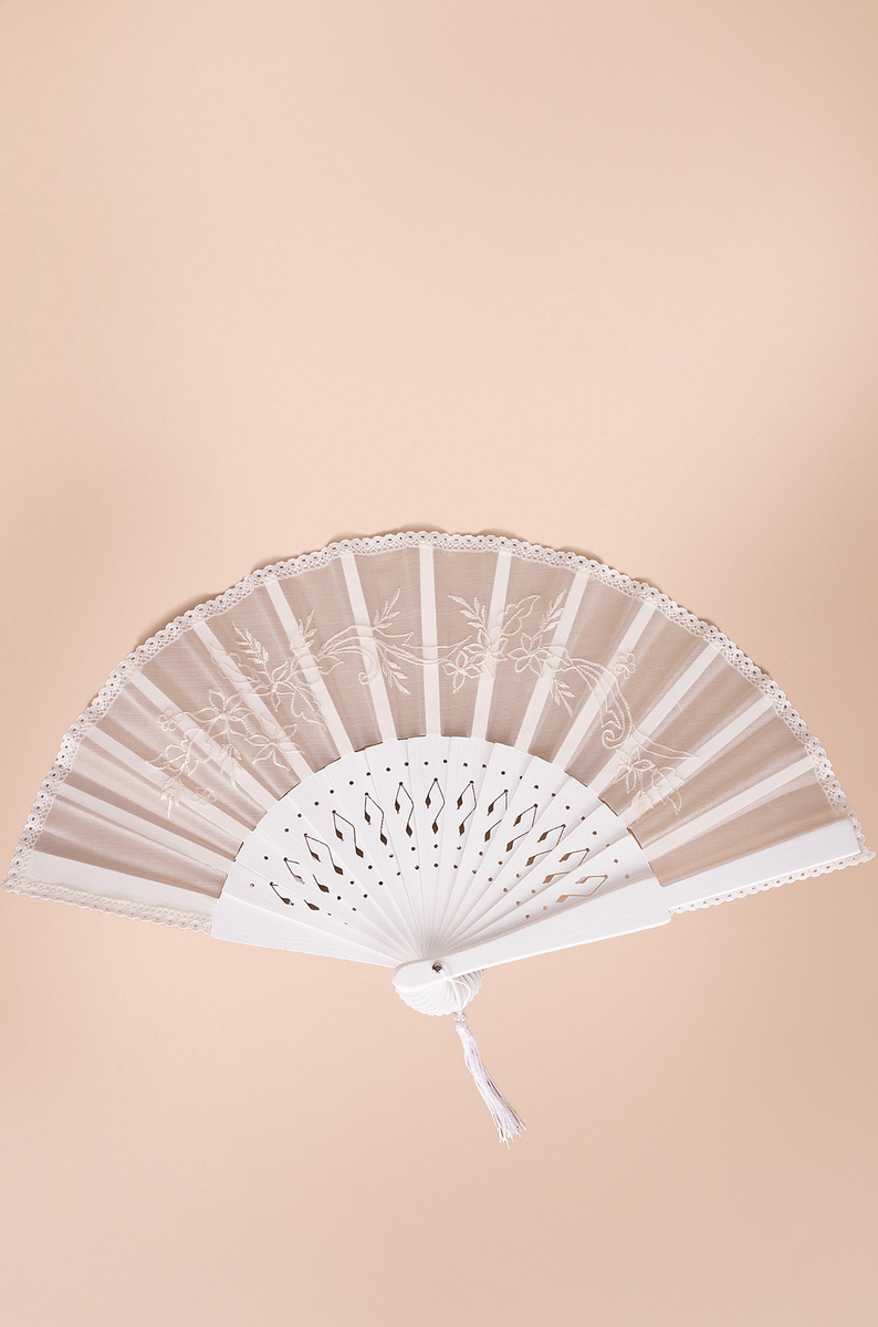Jusi Fabric Fan with Embroidery – Kultura Filipino | Support Local