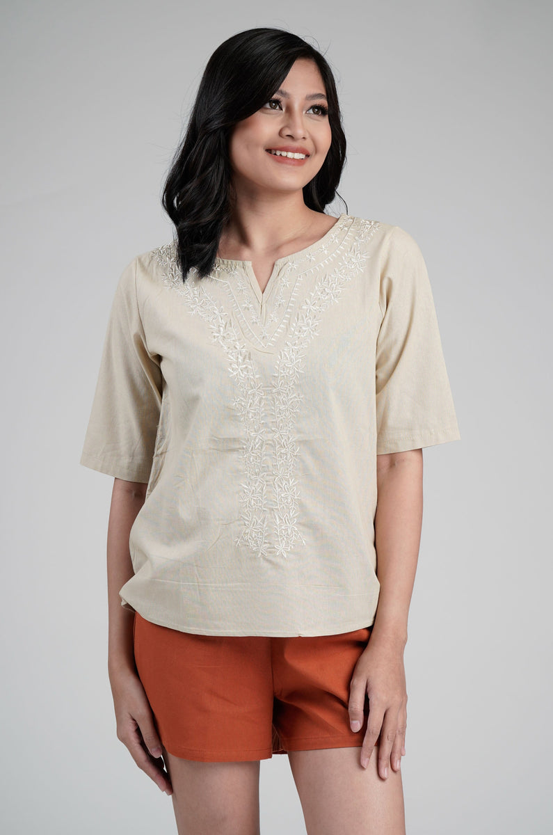Buy Embroidered Woven Top for Women | Kultura Filipino – Kultura ...