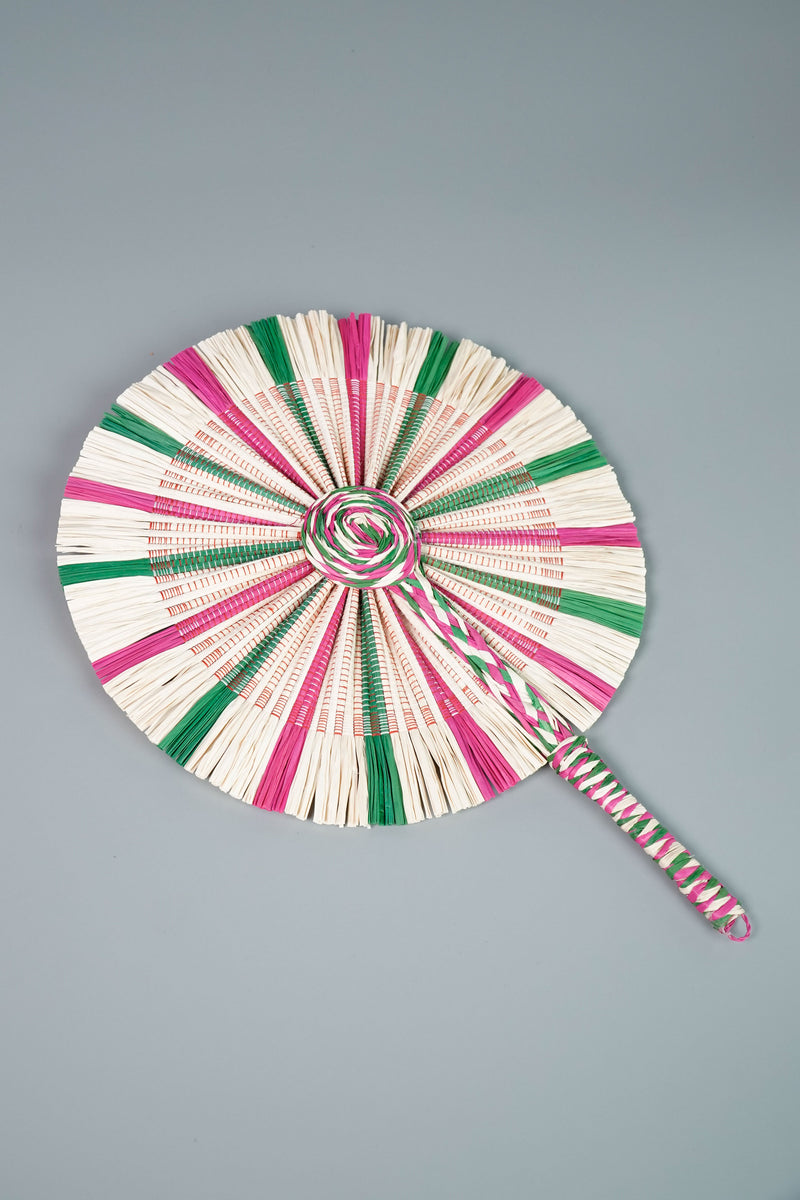 Multicolored Buri Round Fan – Kultura Filipino | Support Local