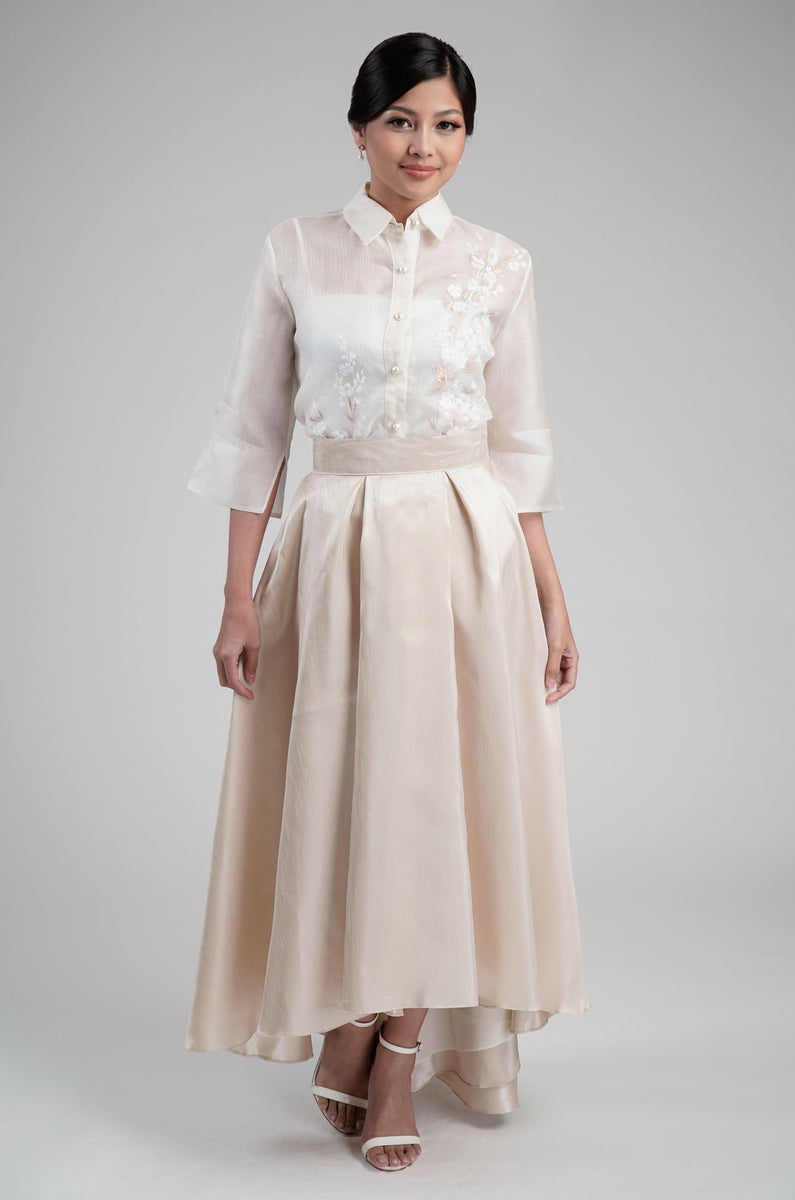 Handpainted Silk Cocoon Barong for Women | Kultura Filipino – Kultura ...