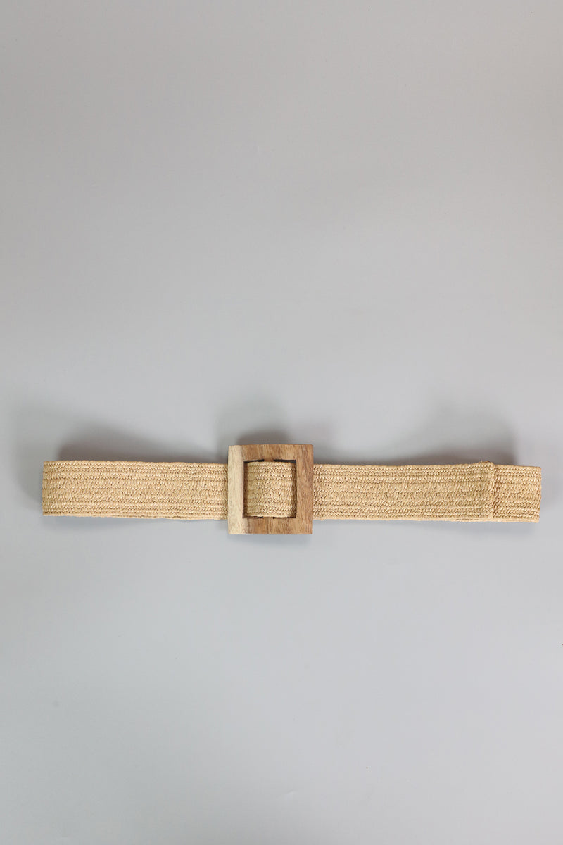 Banig Belt with Square Wood Buckle – Kultura Filipino | Support Local