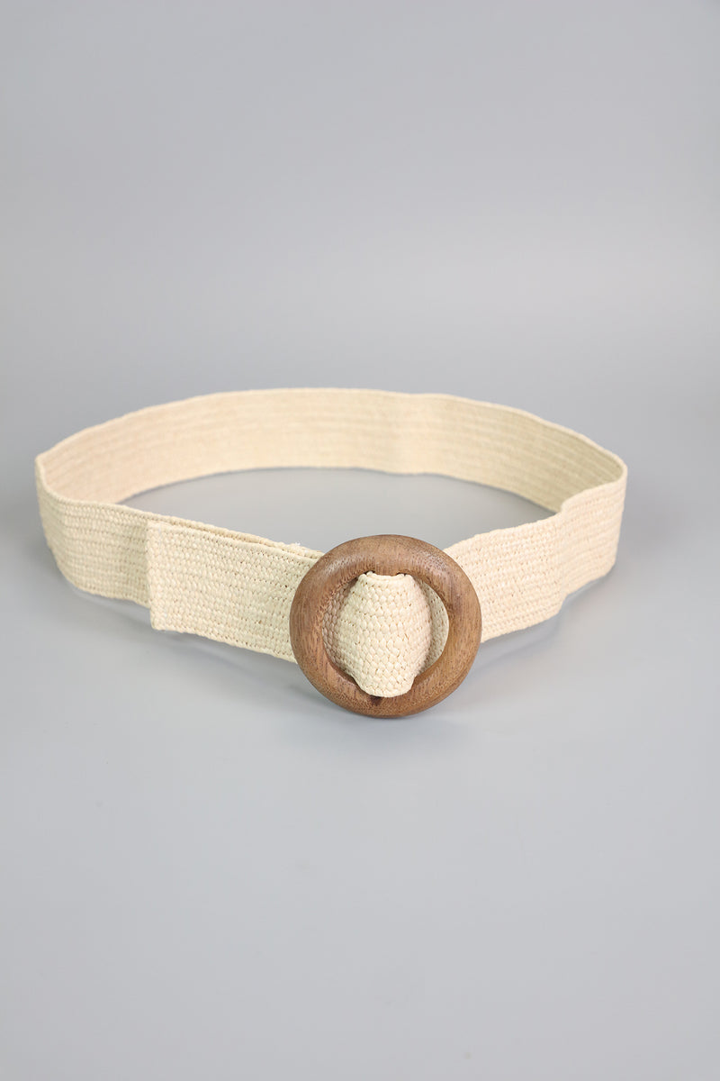 Banig Belt with Round Wood Buckle – Kultura Filipino | Support Local